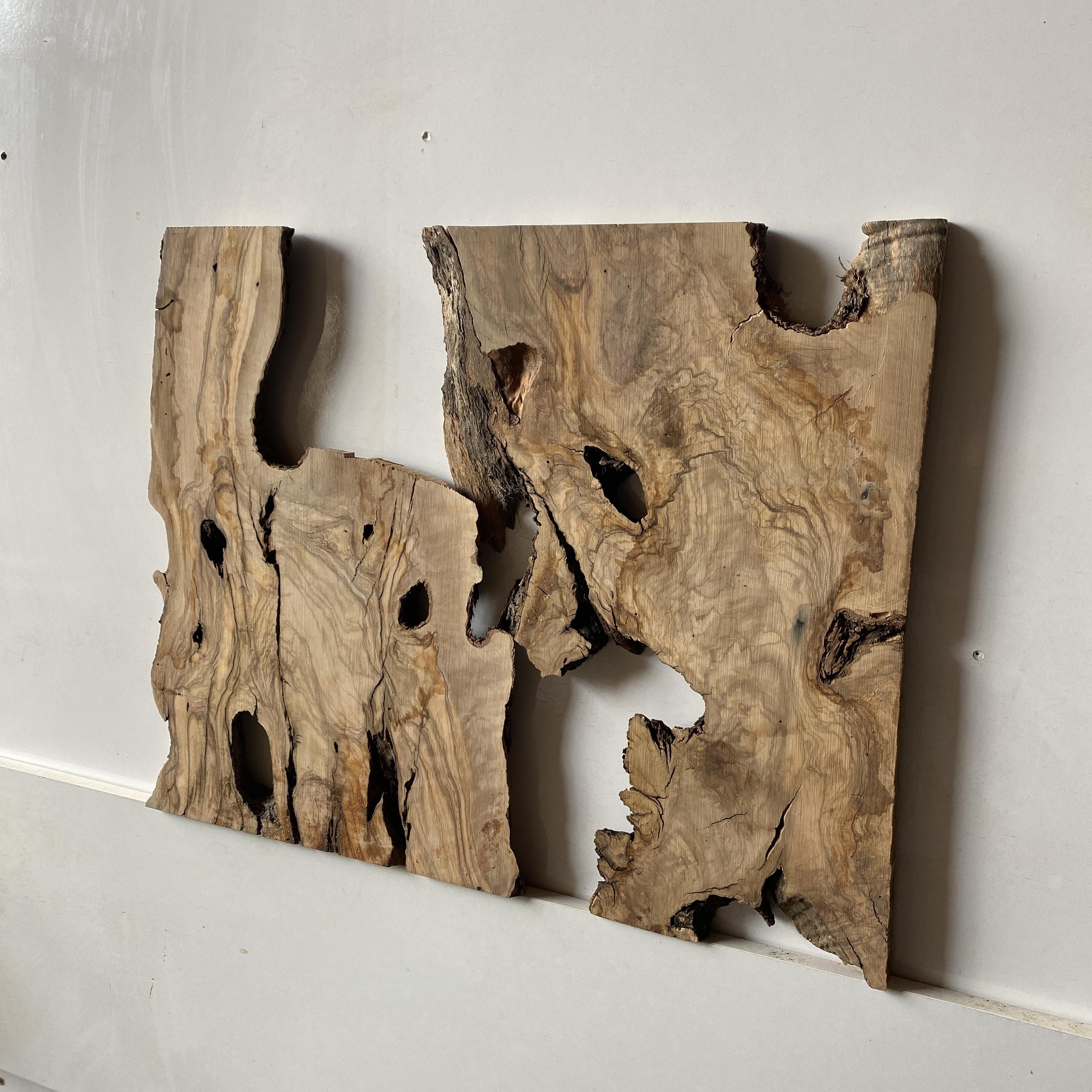 Unique Wood Slice Wood Raw Edge Resin Handmade Turkish Wood Planks Live ...