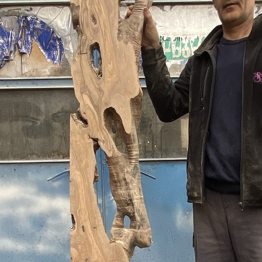 Unique Wood Slice Wood Raw Edge Resin Handmade Turkish Wood Planks Live ...