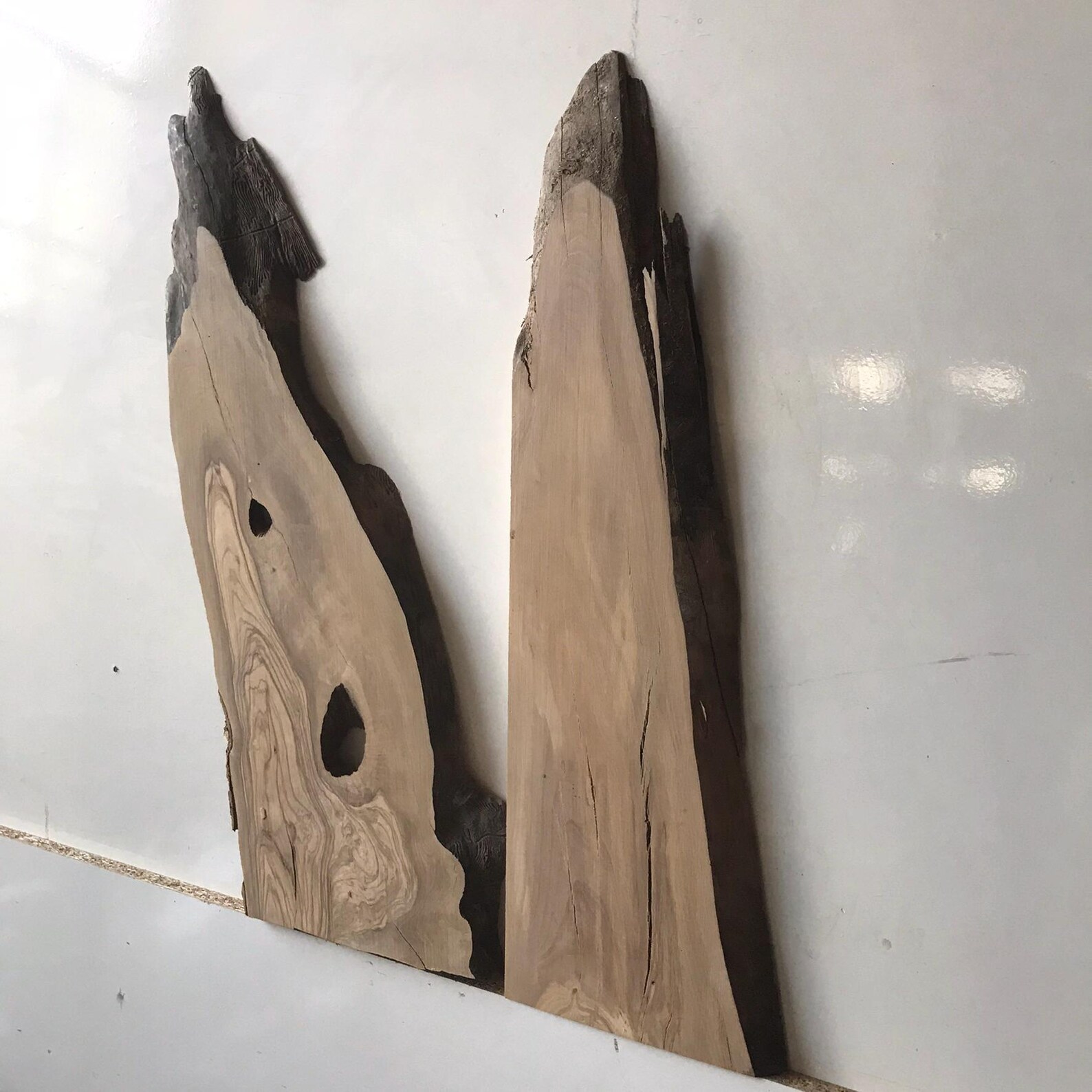 Unique Wood Slice Wood Raw Edge Resin Handmade Turkish Wood Planks Live ...