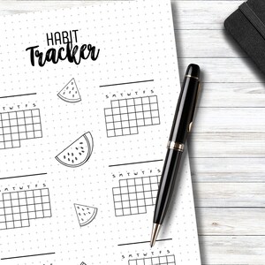 Habit Tracker, A5 Journal, Customisable, Positive Habits, Negative ...