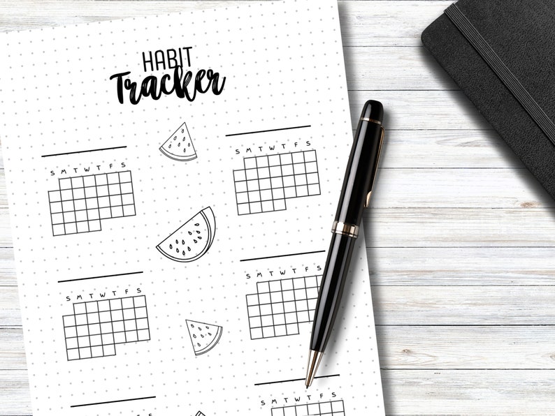 Habit Tracker, A5 Journal, Customisable, Positive Habits, Negative ...