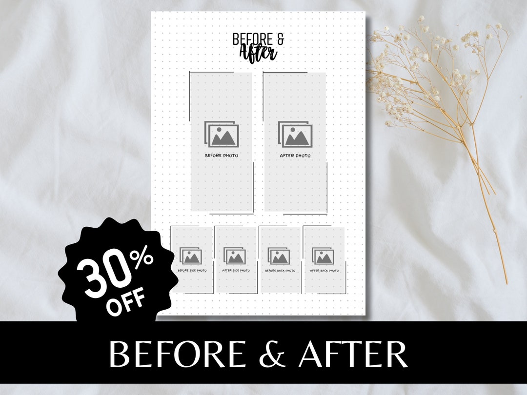 Before and After, Body Transform Progress Journal, Weight Loss Tracker ...