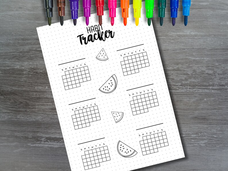 Habit Tracker, A5 Journal, Customisable, Positive Habits, Negative ...