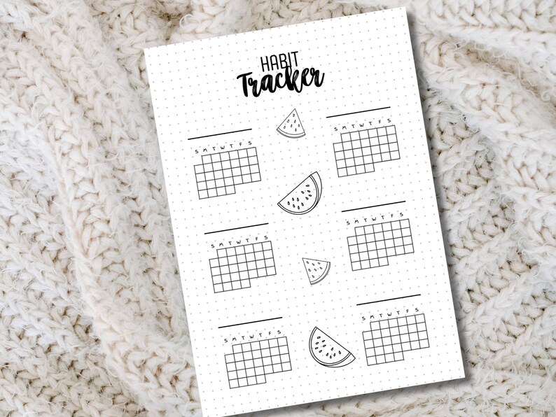 Habit Tracker, A5 Journal, Customisable, Positive Habits, Negative ...