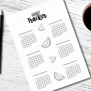 Habit Tracker, A5 Journal, Customisable, Positive Habits, Negative ...