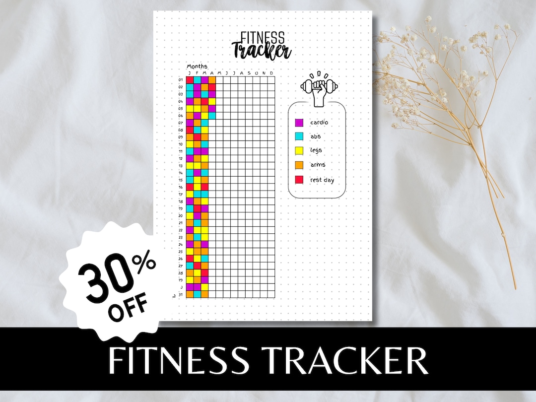 Fitness Tracker A5 Journal Page PRINTABLE Tracker Exercise Tracker ...