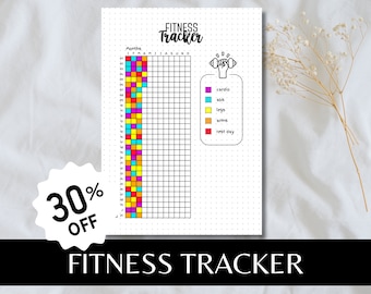 Fitness Tracker Yearly Printable Journal Page Yearly Tracker Health ...