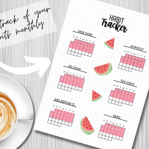 Habit Tracker, A5 Journal, Customisable, Positive Habits, Negative ...