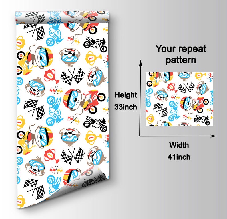 Motorcycle Room Decor Wallpaper Removable Peel and Stick Wallpaper ...