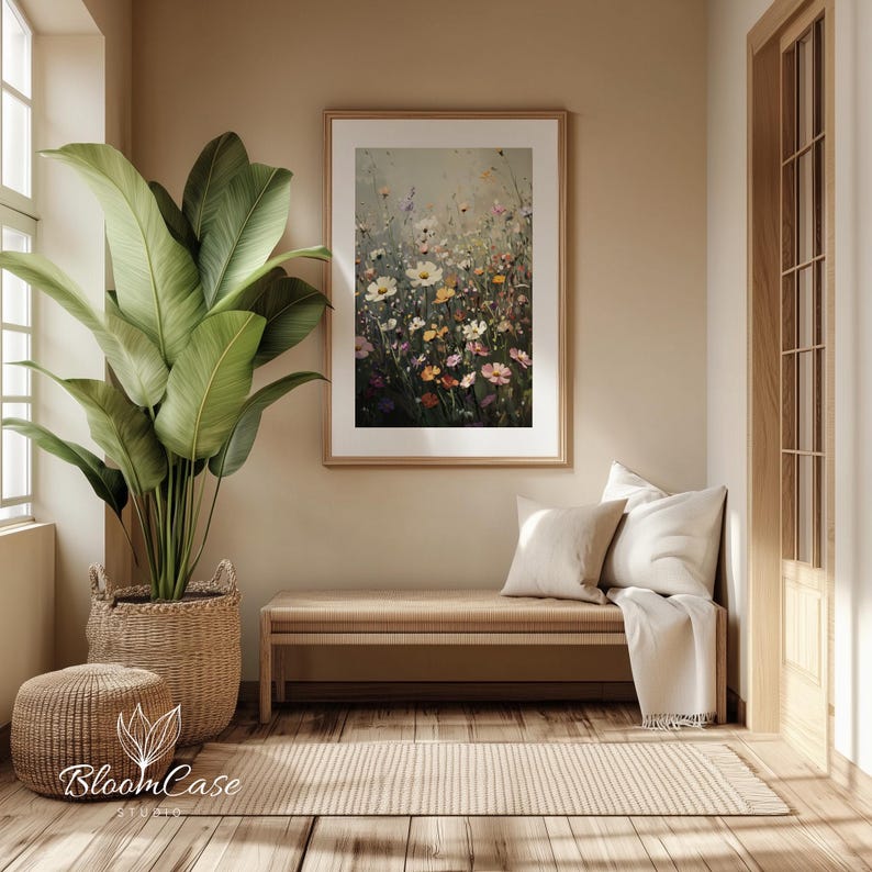 Wildflowers Painting - Dreamy Wild Meadow Art | Unique Floral Print ...