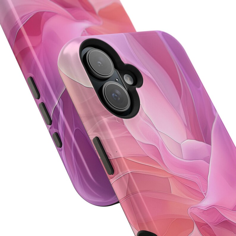 IPhone 16 Protective Tough Case - Unique Abstract Pink Design ...