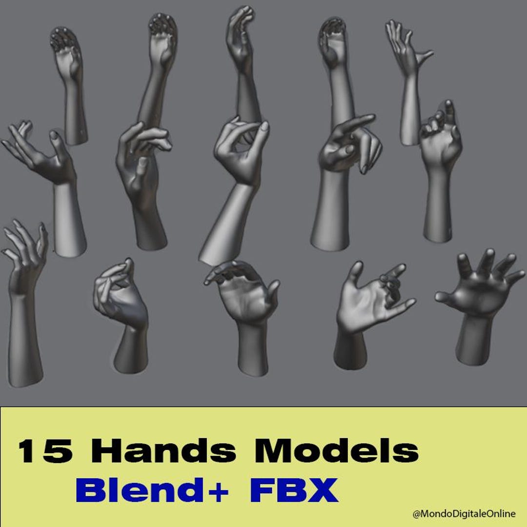 15 Hands Models 3D - Etsy