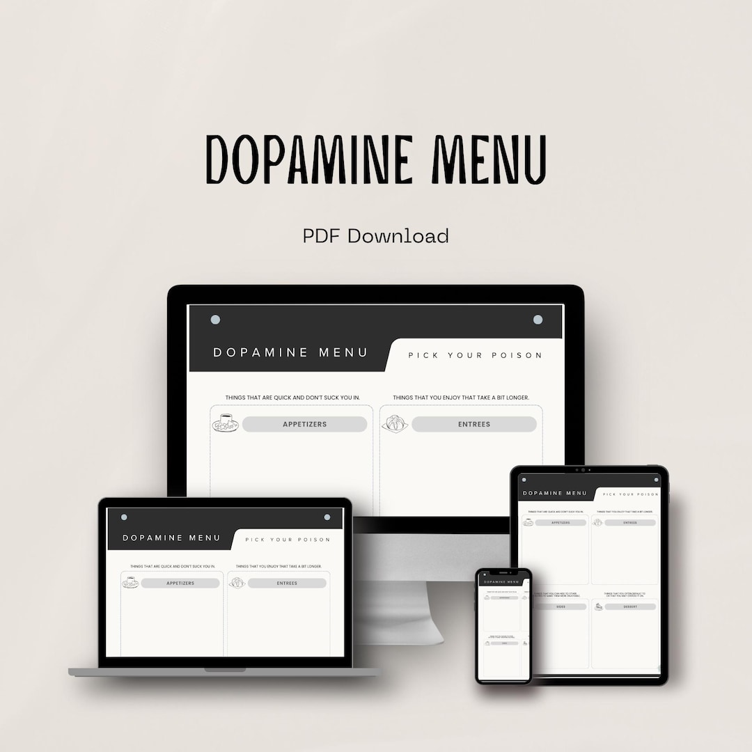 Dopamine Menu | ADHD Resources | Autism Resources - Etsy