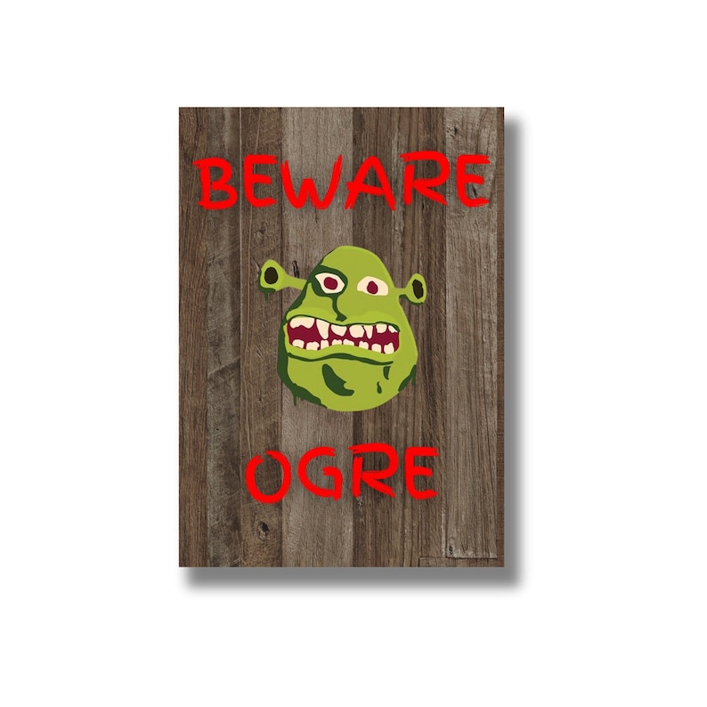 Shrek Party Signage Digital Downloads - Instant Printable Decorations ...