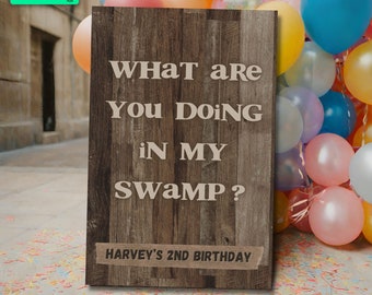 Shrek Welcome Sign Printable: Customizable Party Decor (digital ...