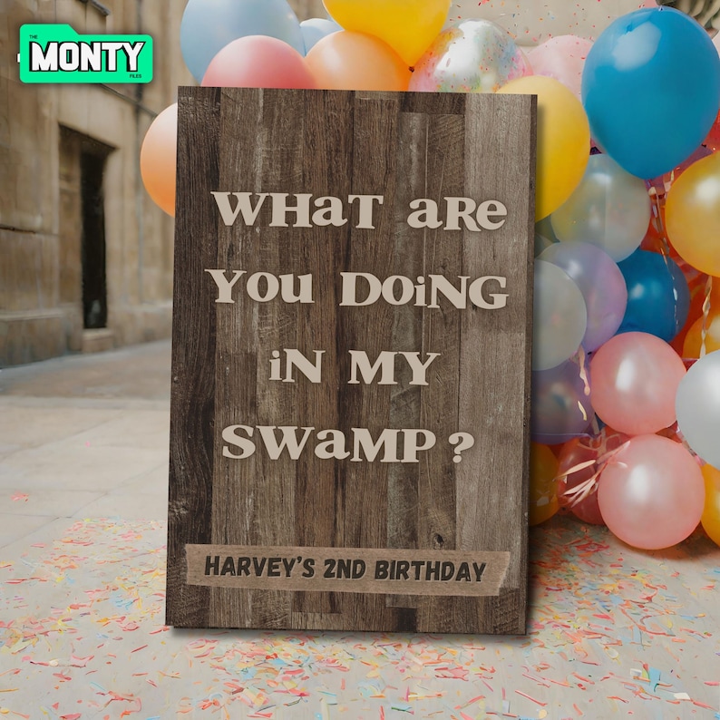 Shrek Customizable Welcome Sign Printables | Personalized Shrek Party ...