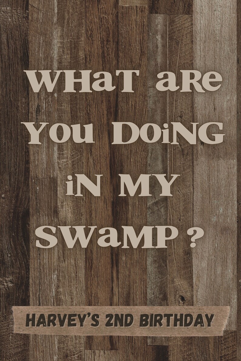 Shrek Customizable Welcome Sign Printables | Personalized Shrek Party ...