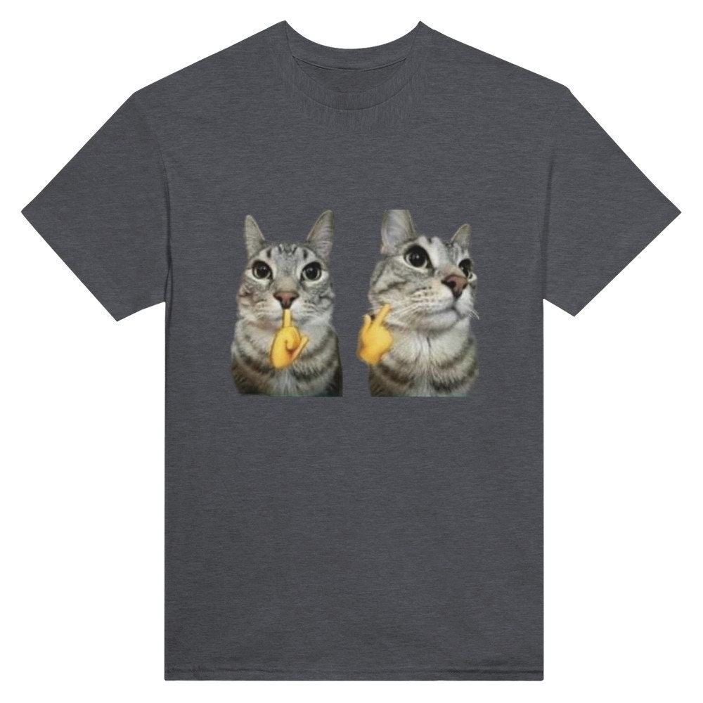 Funny Silly Cat Meme Tshirt Mewing, Gift Meowing Shush Cat Clothing - Etsy