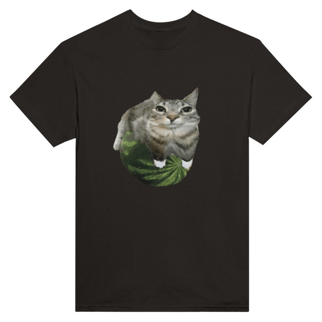Cat on Watermelon, Cat Meme, Funny Cat, Watermelon Cat, Gift Tshirt ...