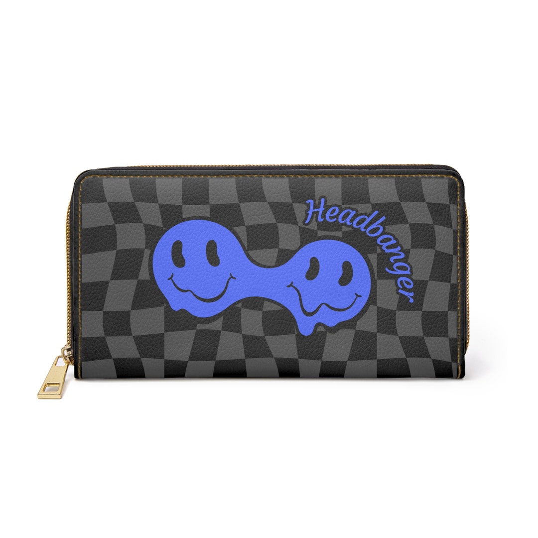 Headbanger Trippy Melting Smiley Faces Raver Zipper Wallet - Etsy