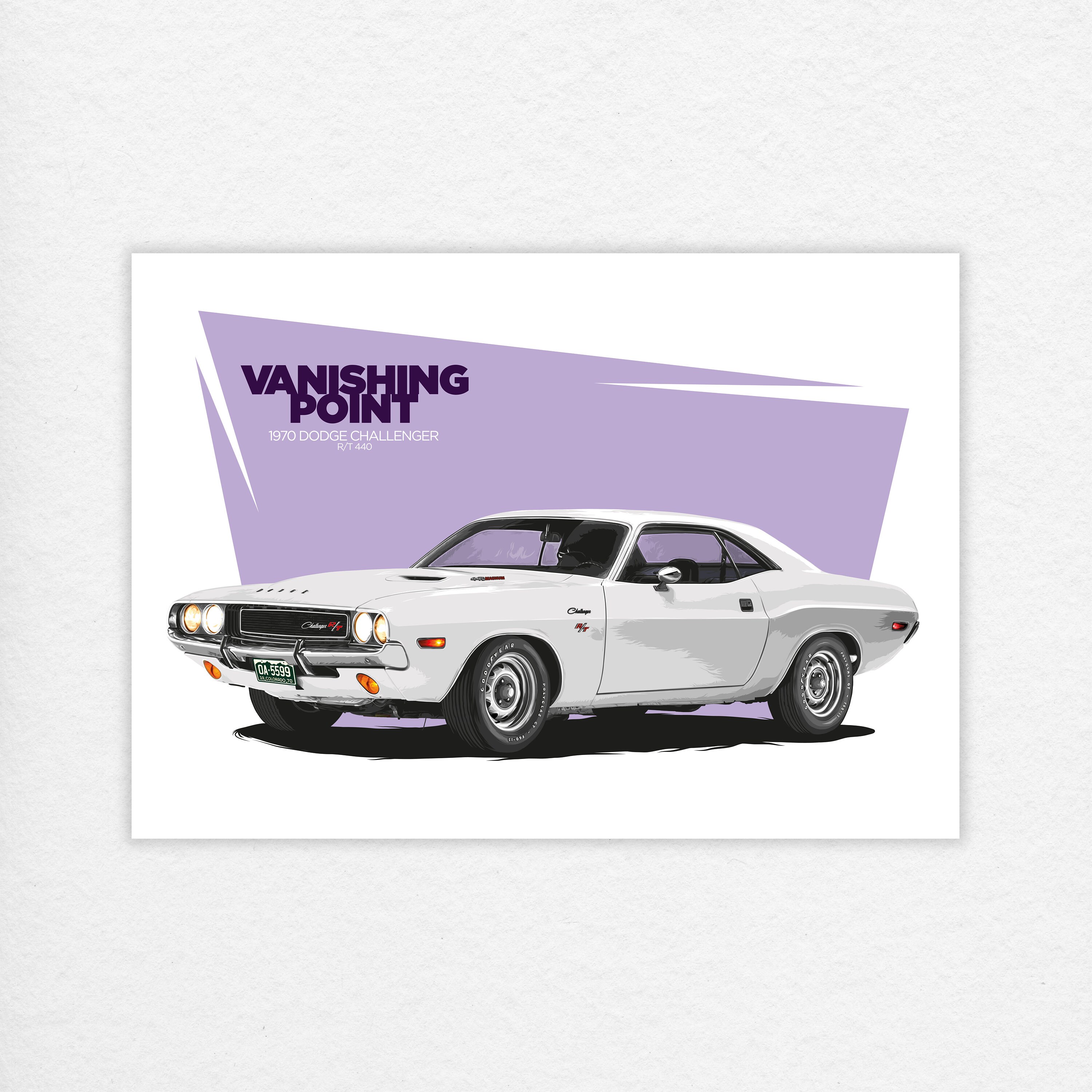 Vanishing Point Dodge Challenger Poster - Classic Car Poster - Kowalski ...