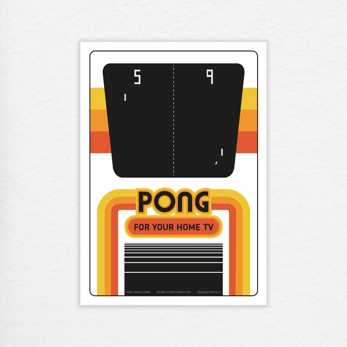 Retro Pong Arcade Poster - 1979 Inspired Print - Etsy
