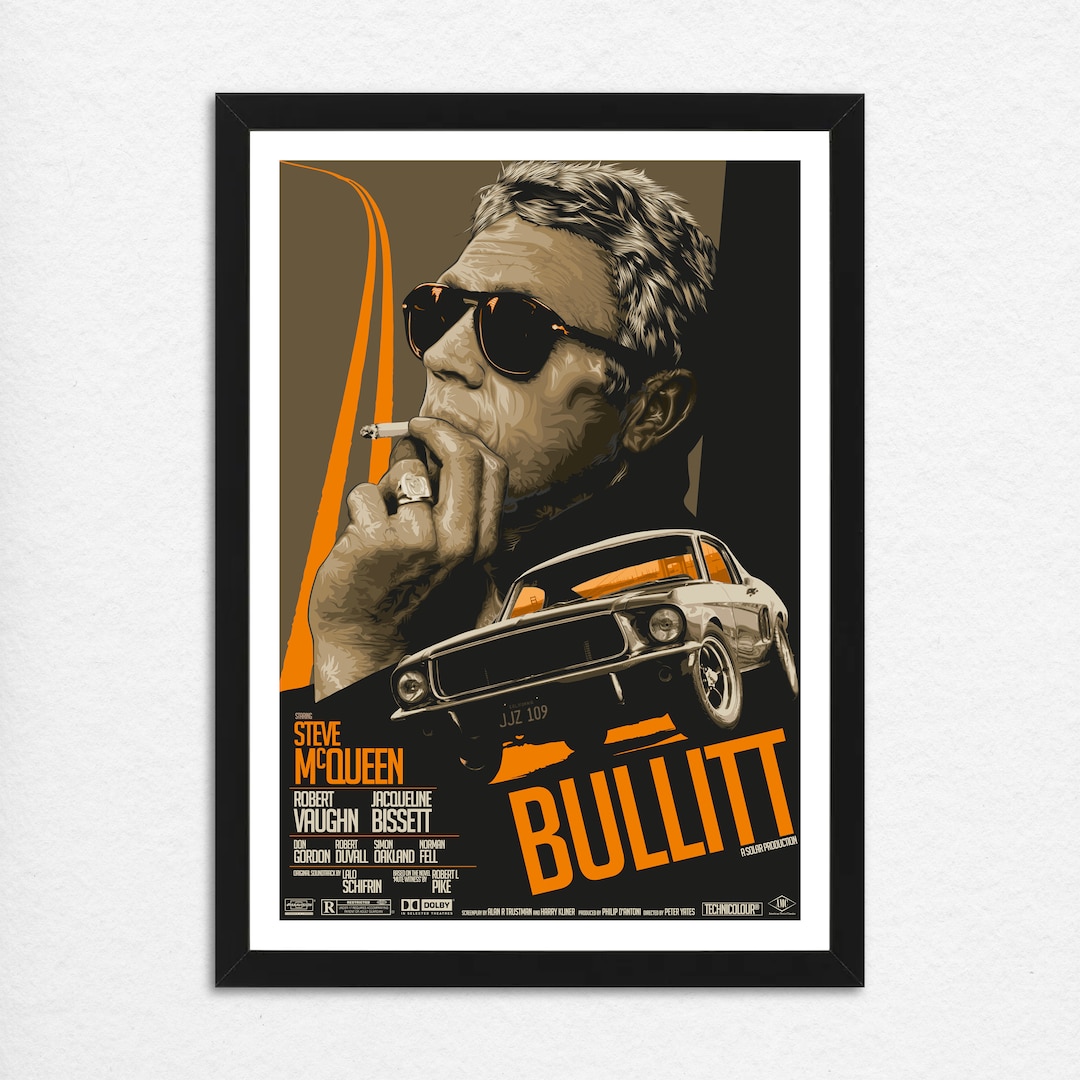 Bullitt Film Poster - Alternative Film Poster - Steve Mcqueen - Bullitt ...
