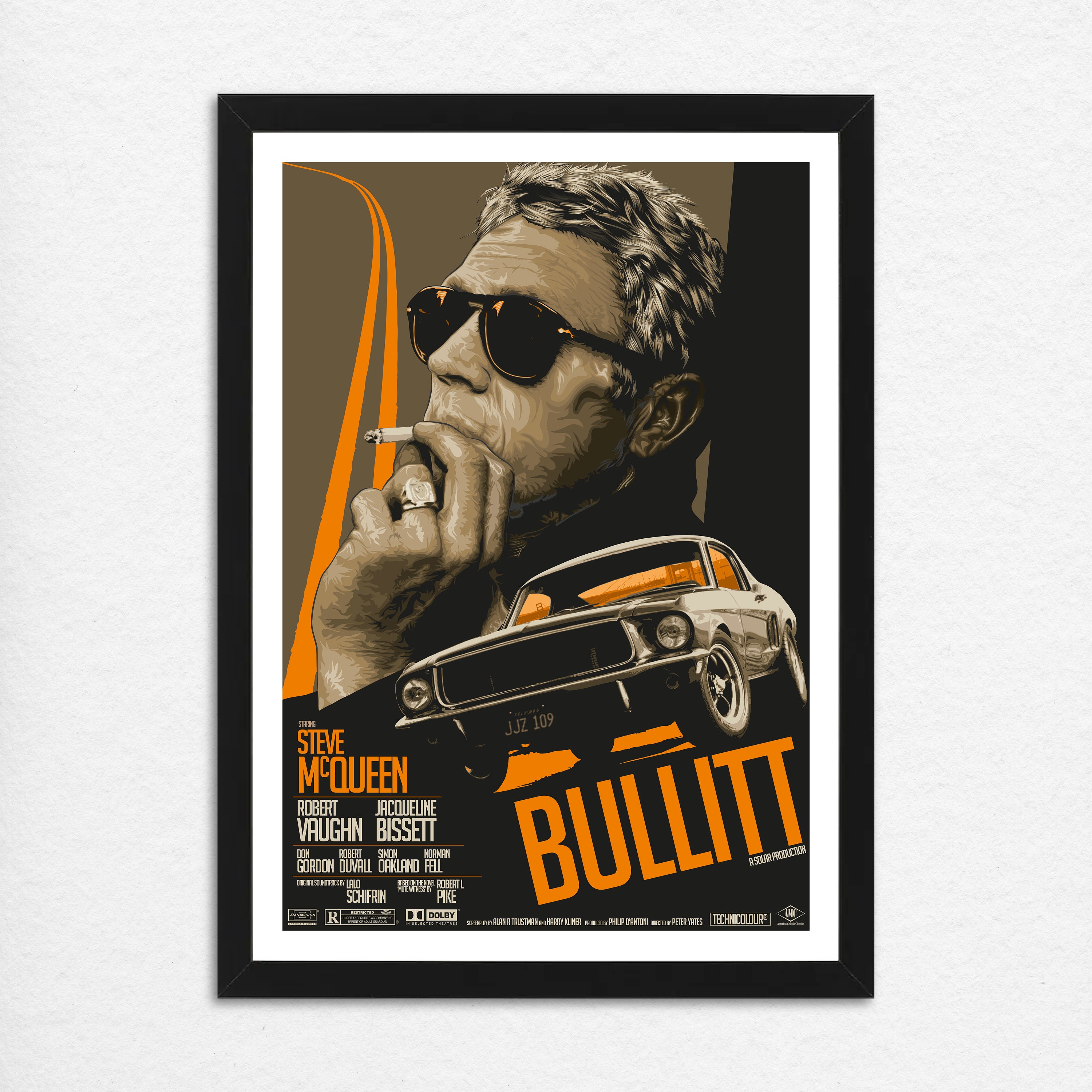 Bullitt Film Poster - Alternative Film Poster - Steve Mcqueen - Bullitt ...