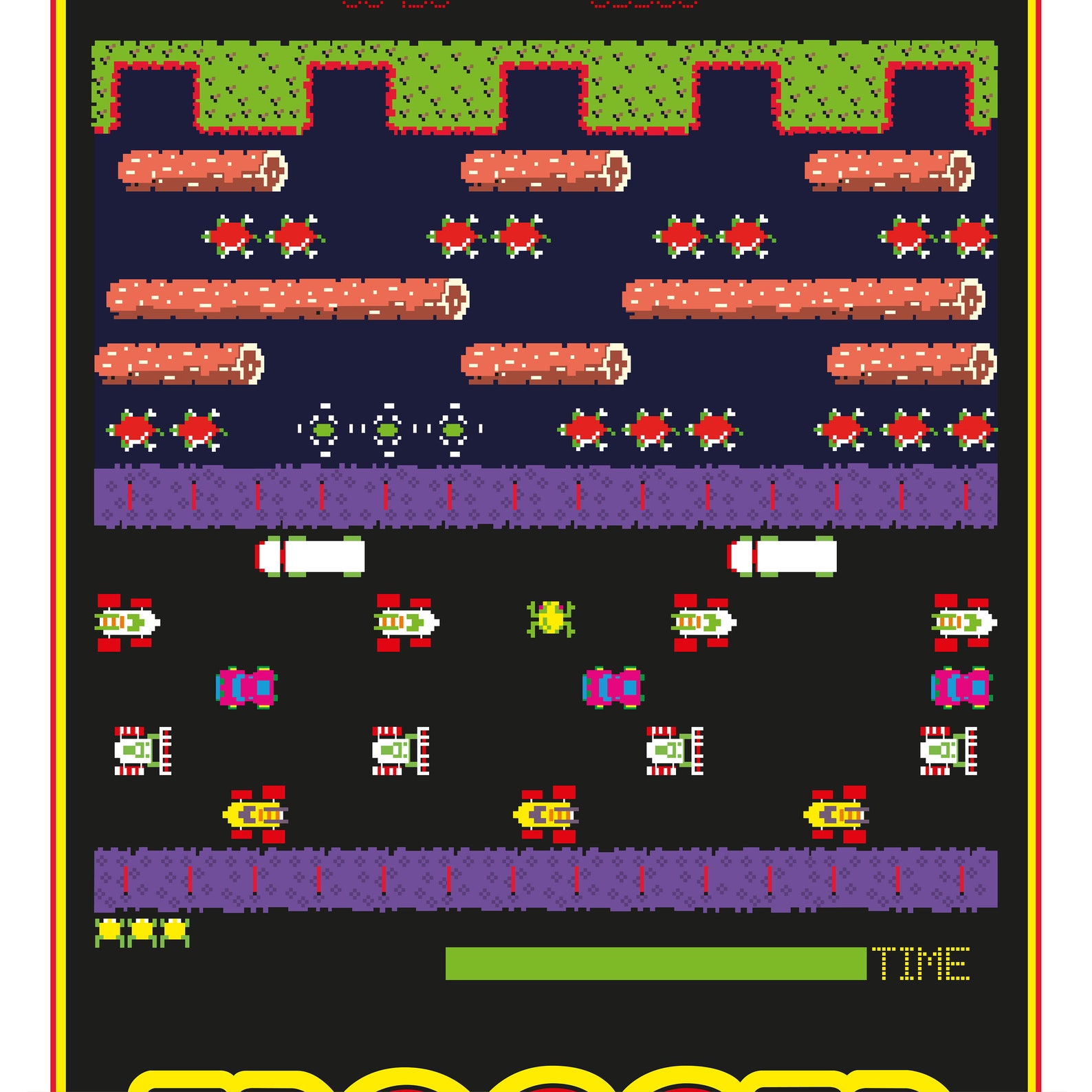 Frogger Arcade Poster: Retro 80s Gaming Art Print - Etsy