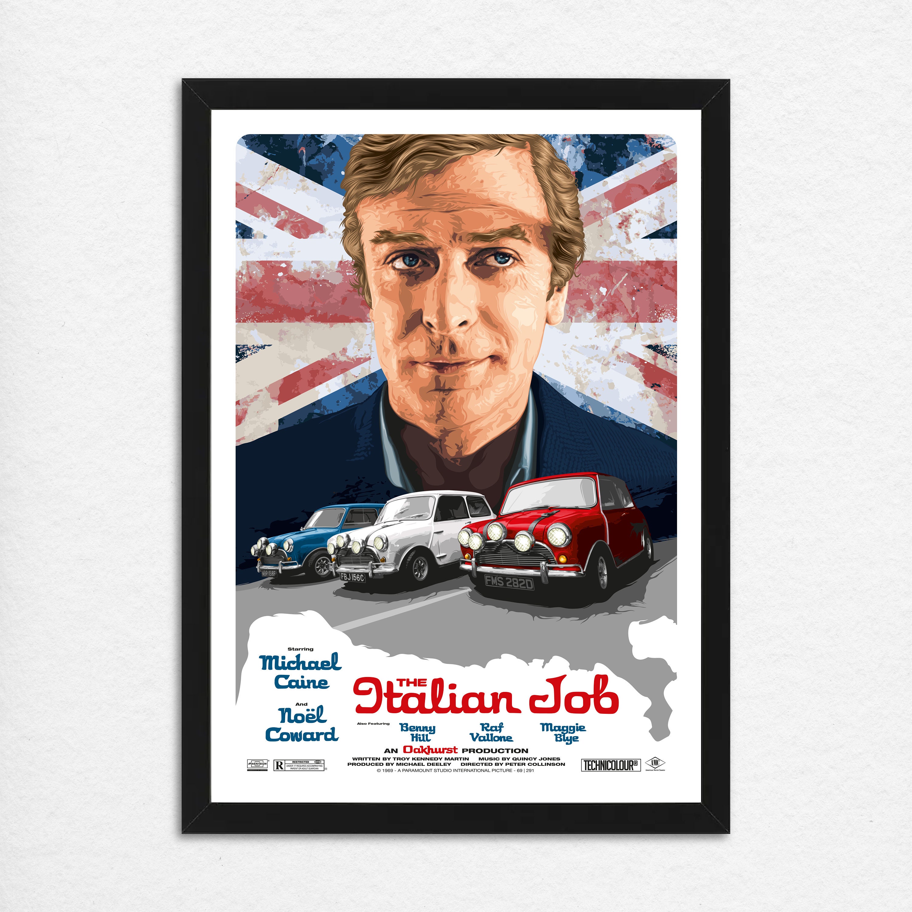 The Italian Job (1969 - Alternative Film Poster - Mini Cooper - Etsy