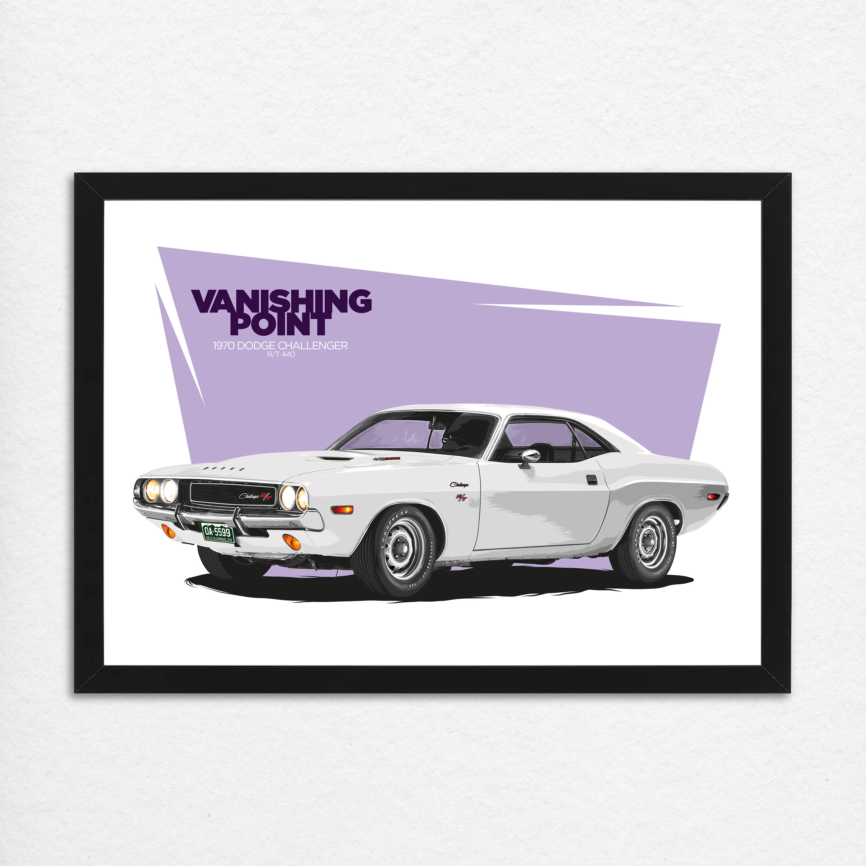 Vanishing Point Dodge Challenger Poster - Classic Car Poster - Kowalski ...