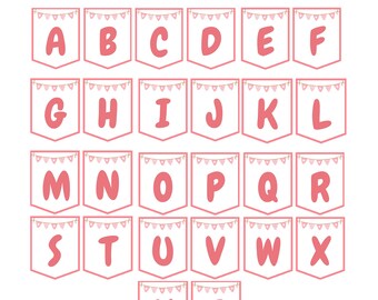 Alphabet Banner Printable Digital Template Garland Create Your Own ...