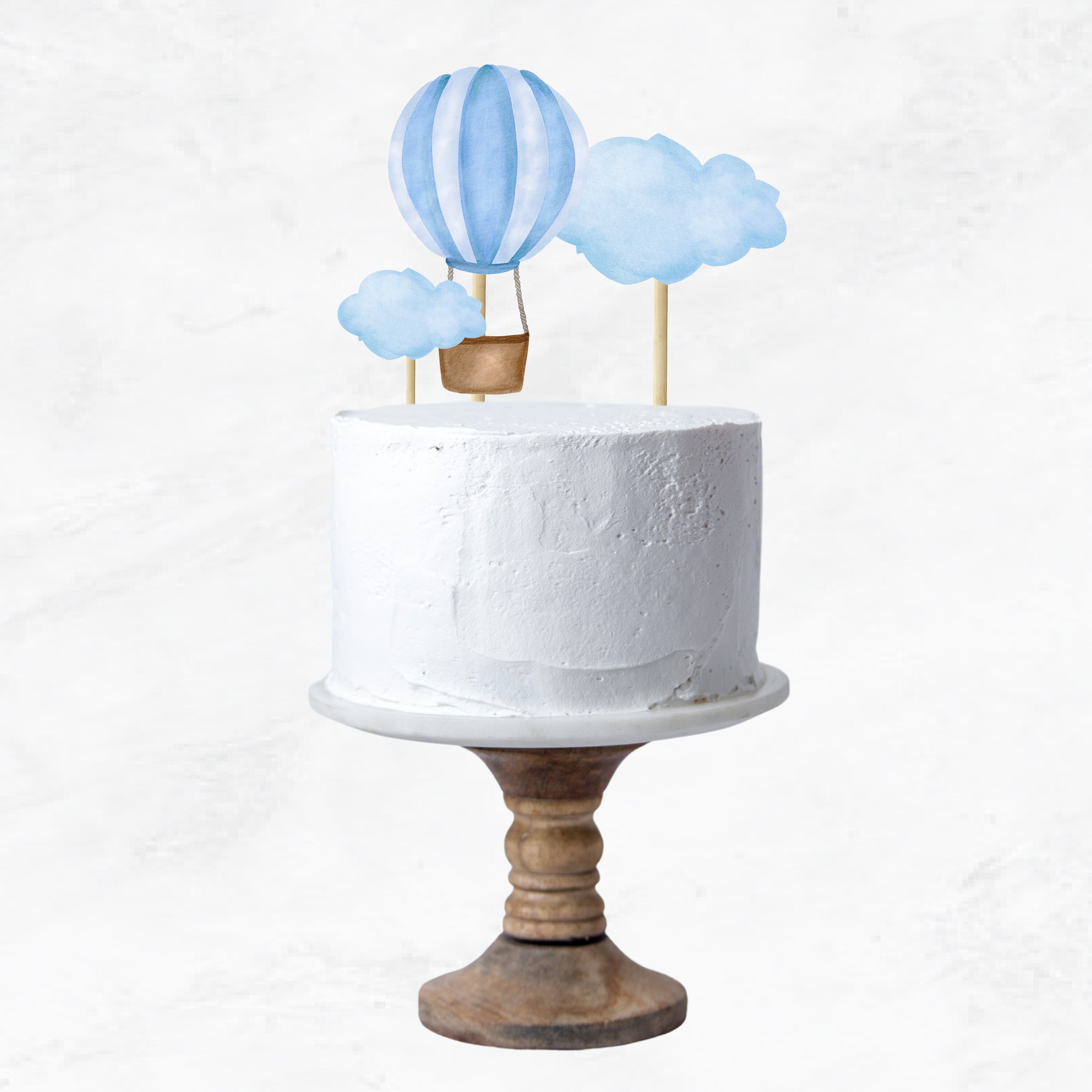 Downloadable Hot Air Balloon Cake & Cupcake Topper and Center Piece to ...