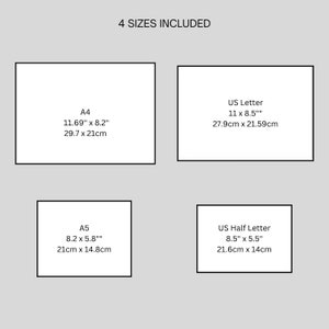Editable Monthly Planner Template Month at a Glance Landscape A4 US ...