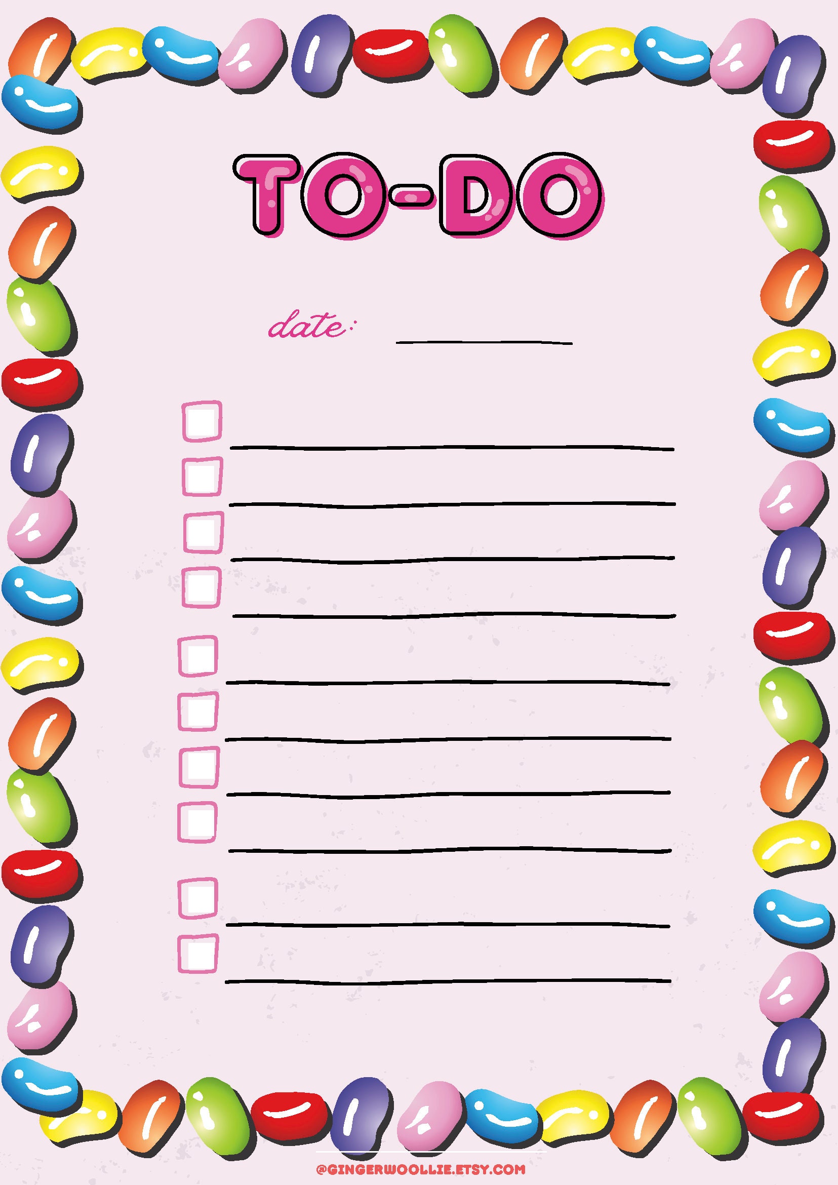 Kids to Do List Printable Planner Template Digital List Notepad Task ...