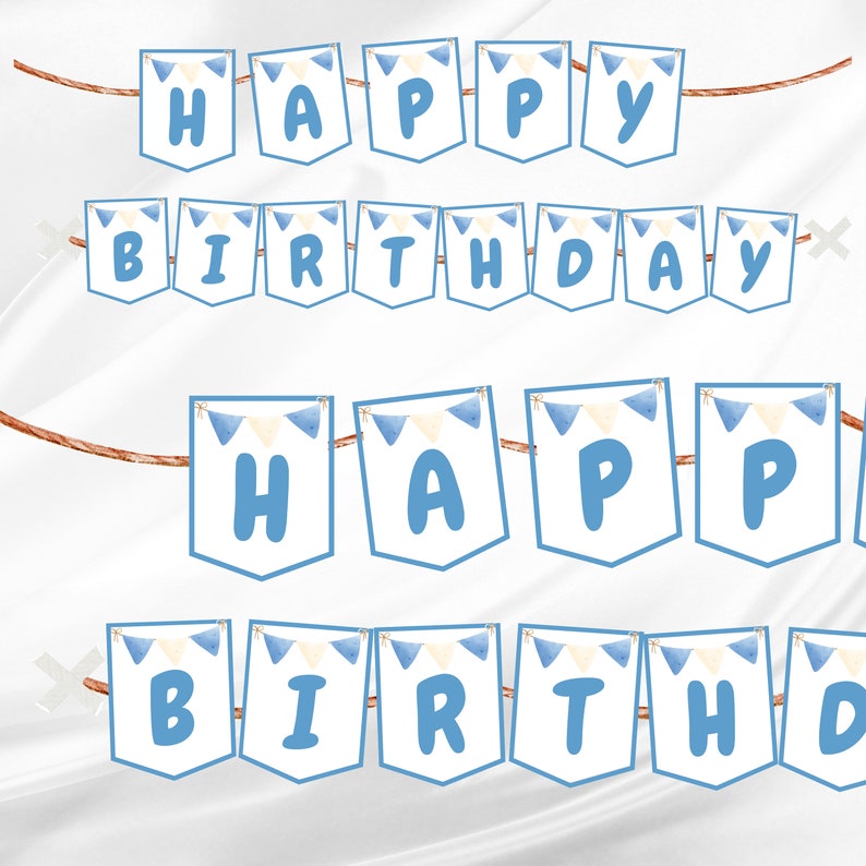 Alphabet Banner Printable Digital Template Garland Create Your Own ...