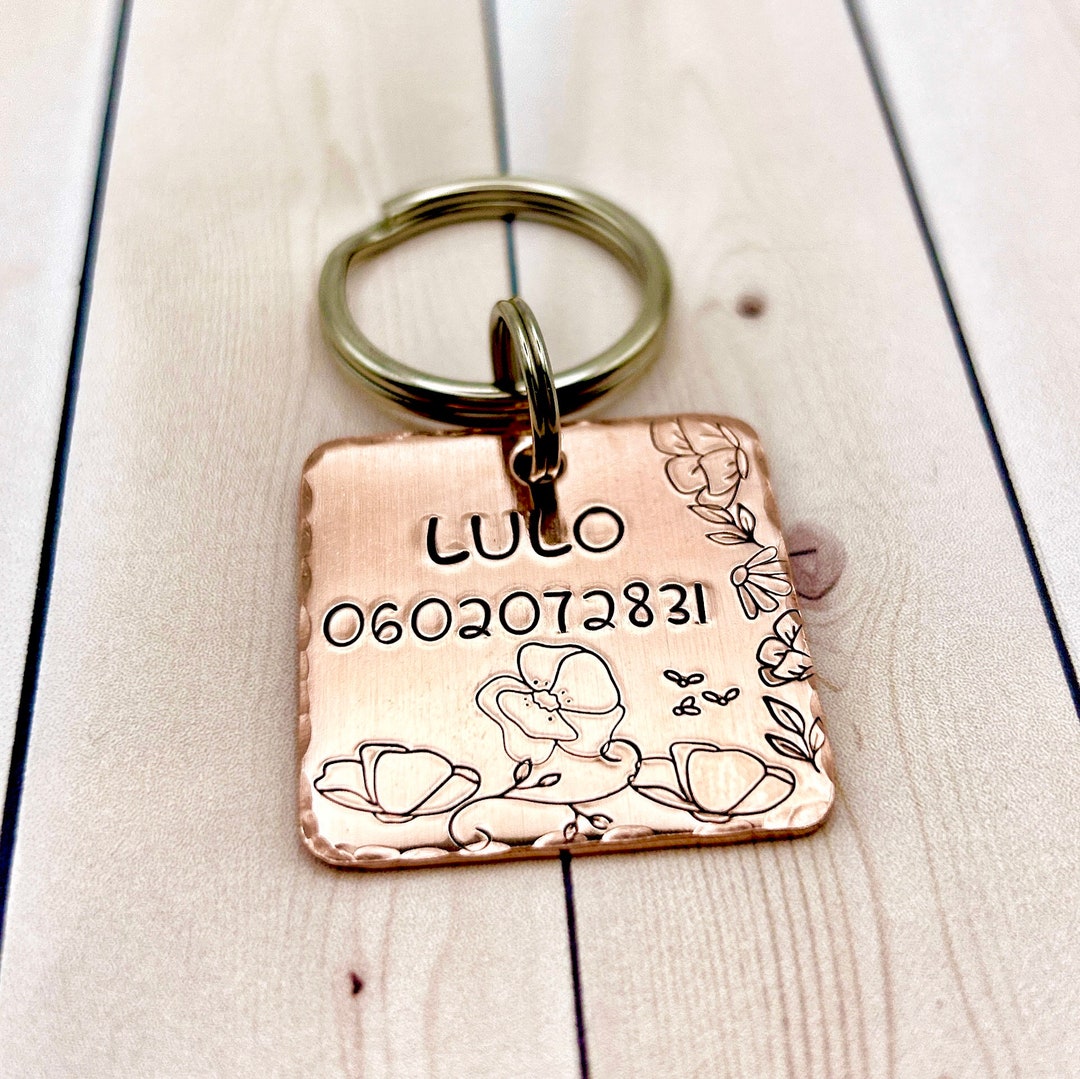 Personalized Dog Tag, Dog Tag With Mountains, Copper Dog Tag - Etsy