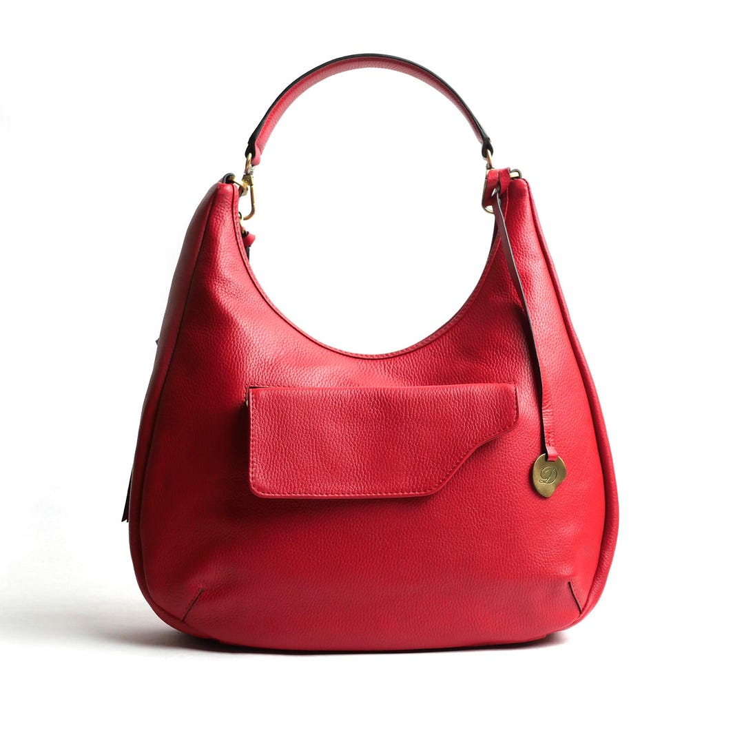 Medium Hobo Bag - Red - Etsy