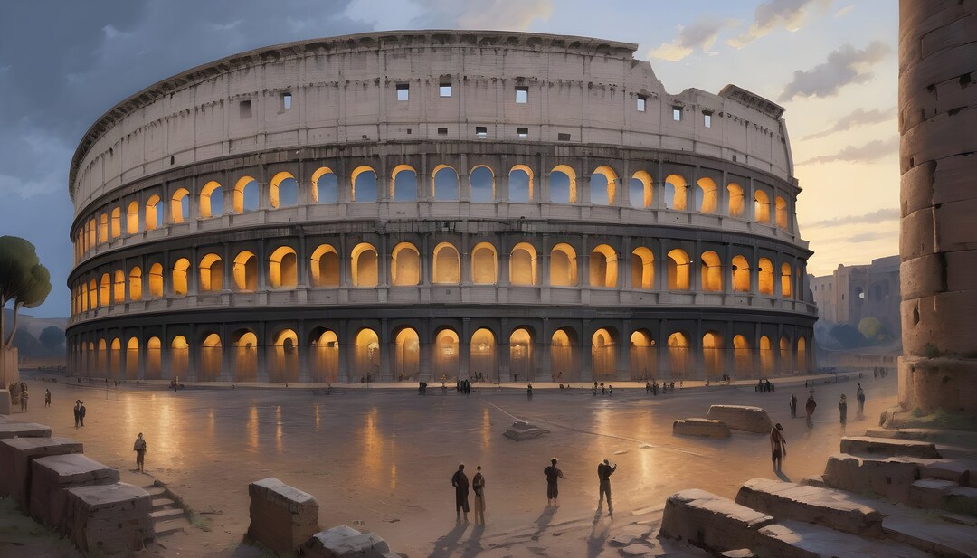 Colosseum Oil Paint 4k Wallpaper - Etsy