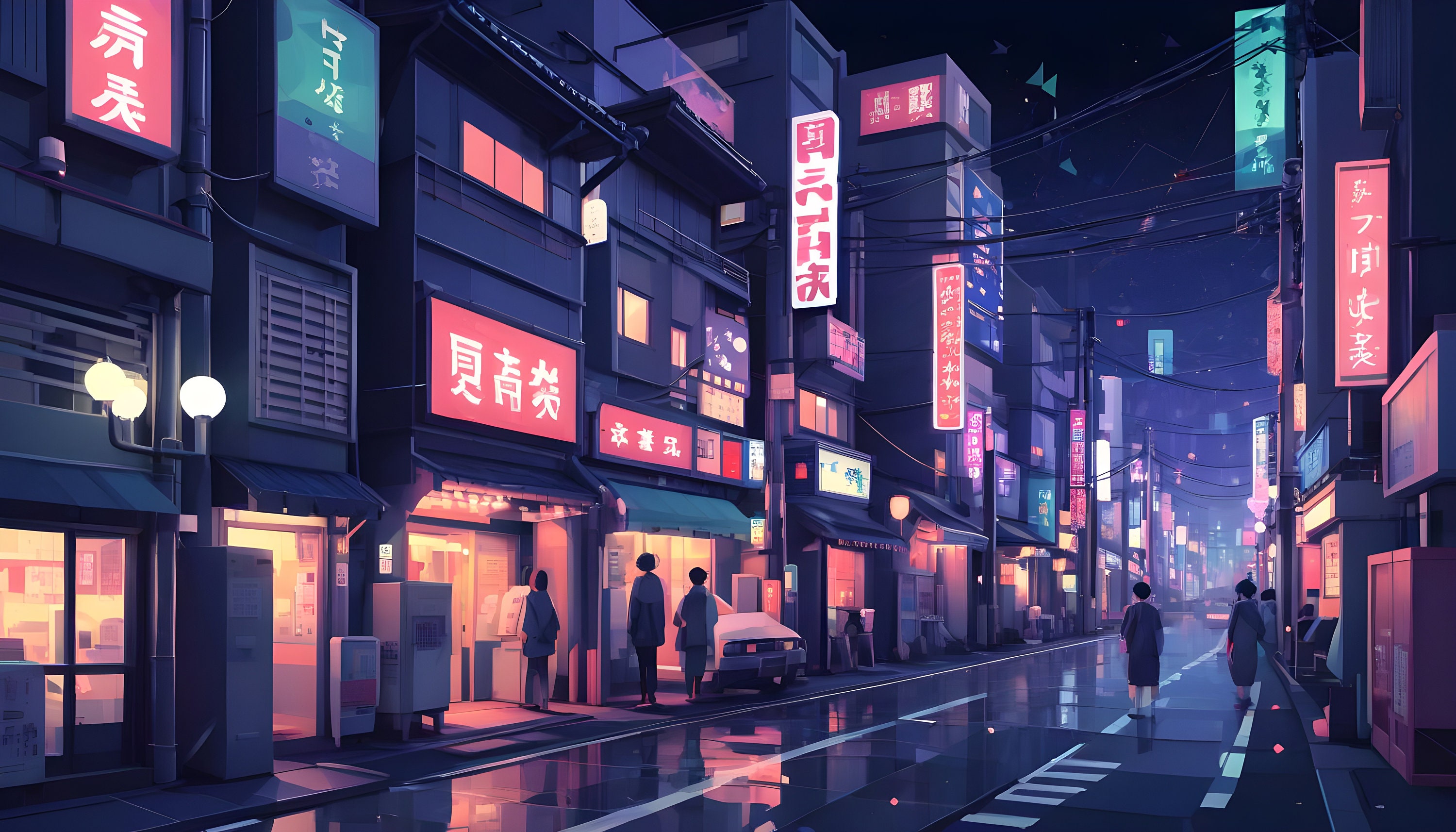 Tokyo Alley at Night 4k Wallpaper - Etsy