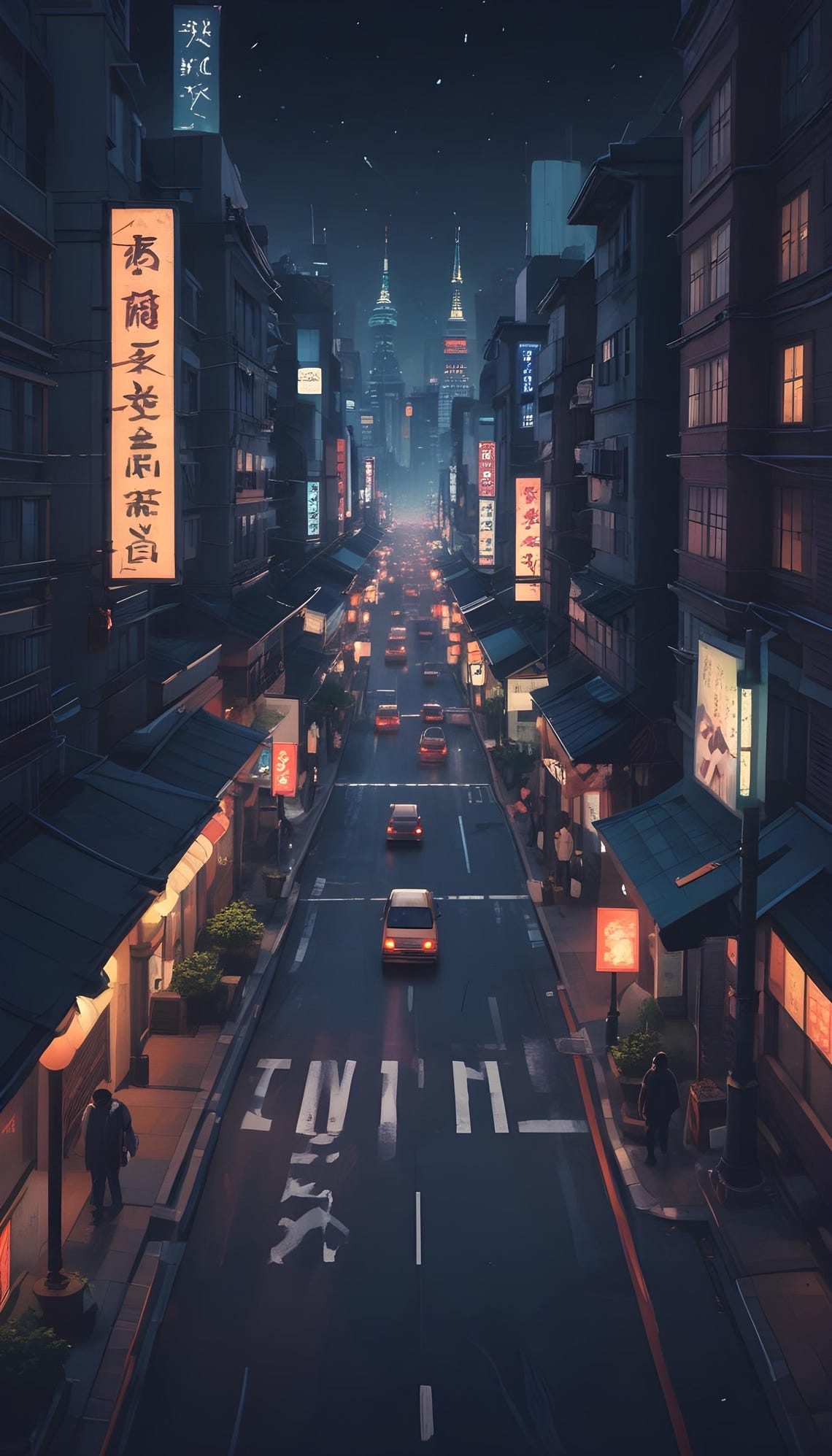 Tokyo Night Portrait Wallpaper - Etsy
