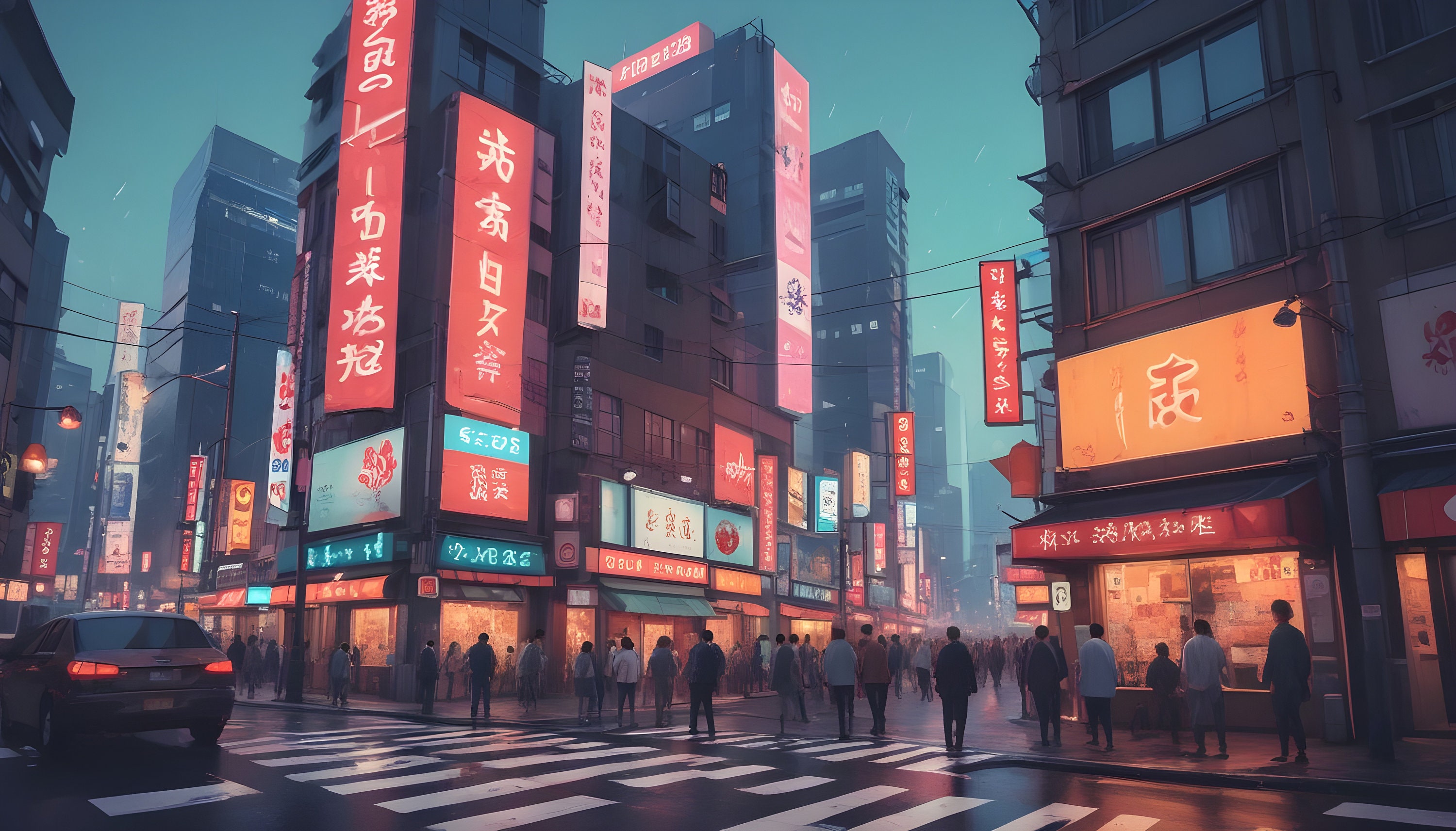 Tokyo District at Night 4k Wallpaper - Etsy