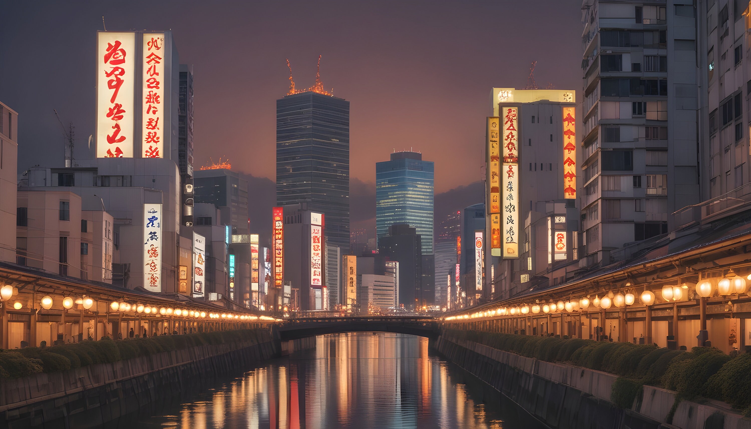 Osaka Street View at Night 4k Wallpaper - Etsy