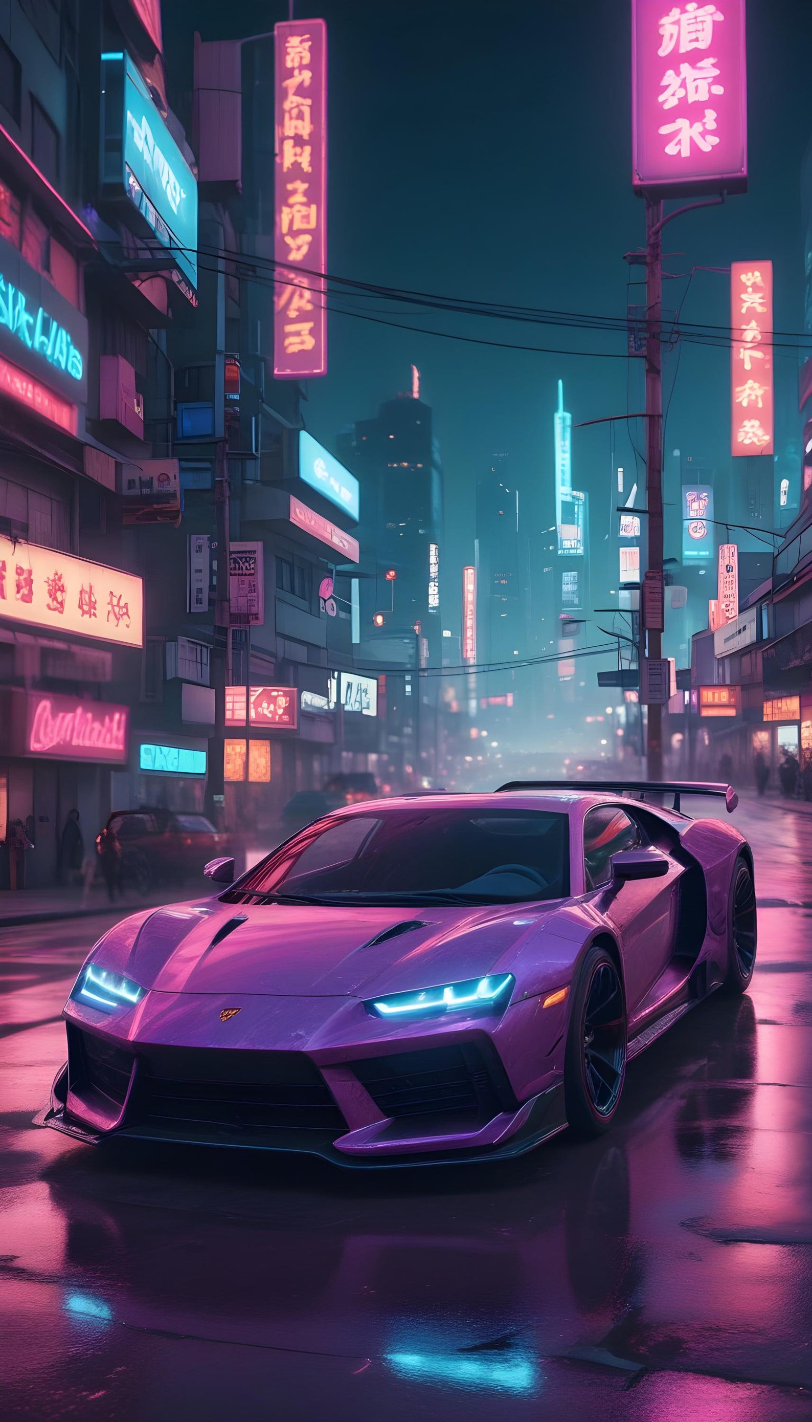 Cyberpunk Hypercar in Street 4k Wallpaper - Etsy