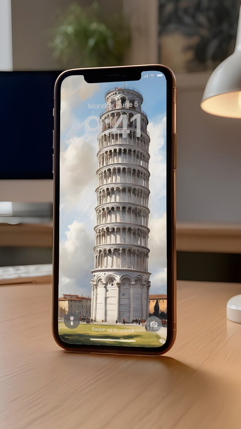Oil Paint Pisa Tower 4k Wallpaper - Etsy