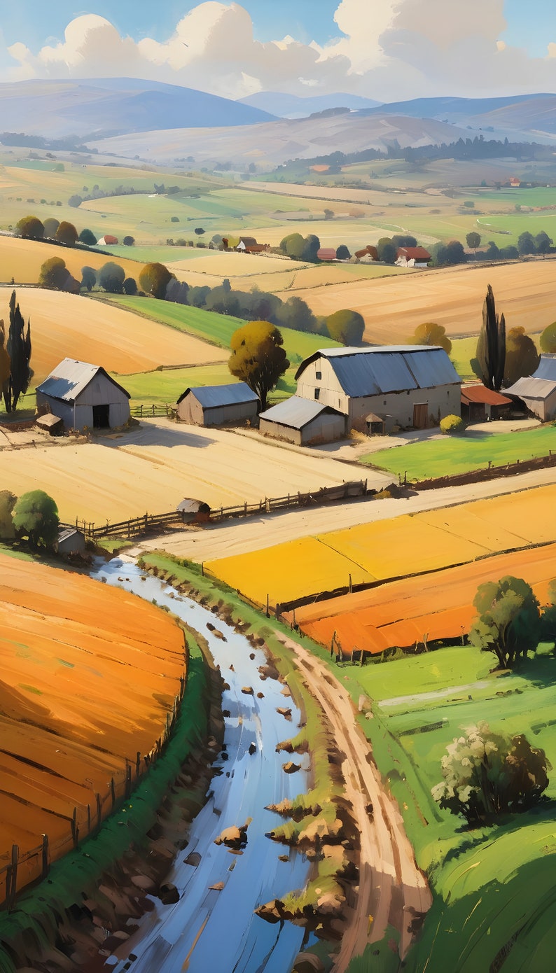 Farm Side River View 4k Wallpaper - Etsy