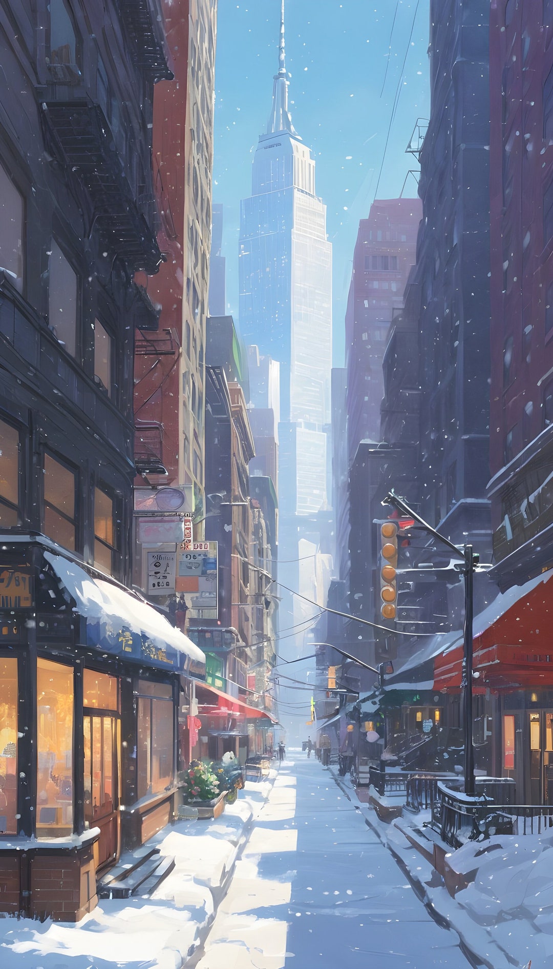 Cozy Street in Snow 4k Wallpaper - Etsy