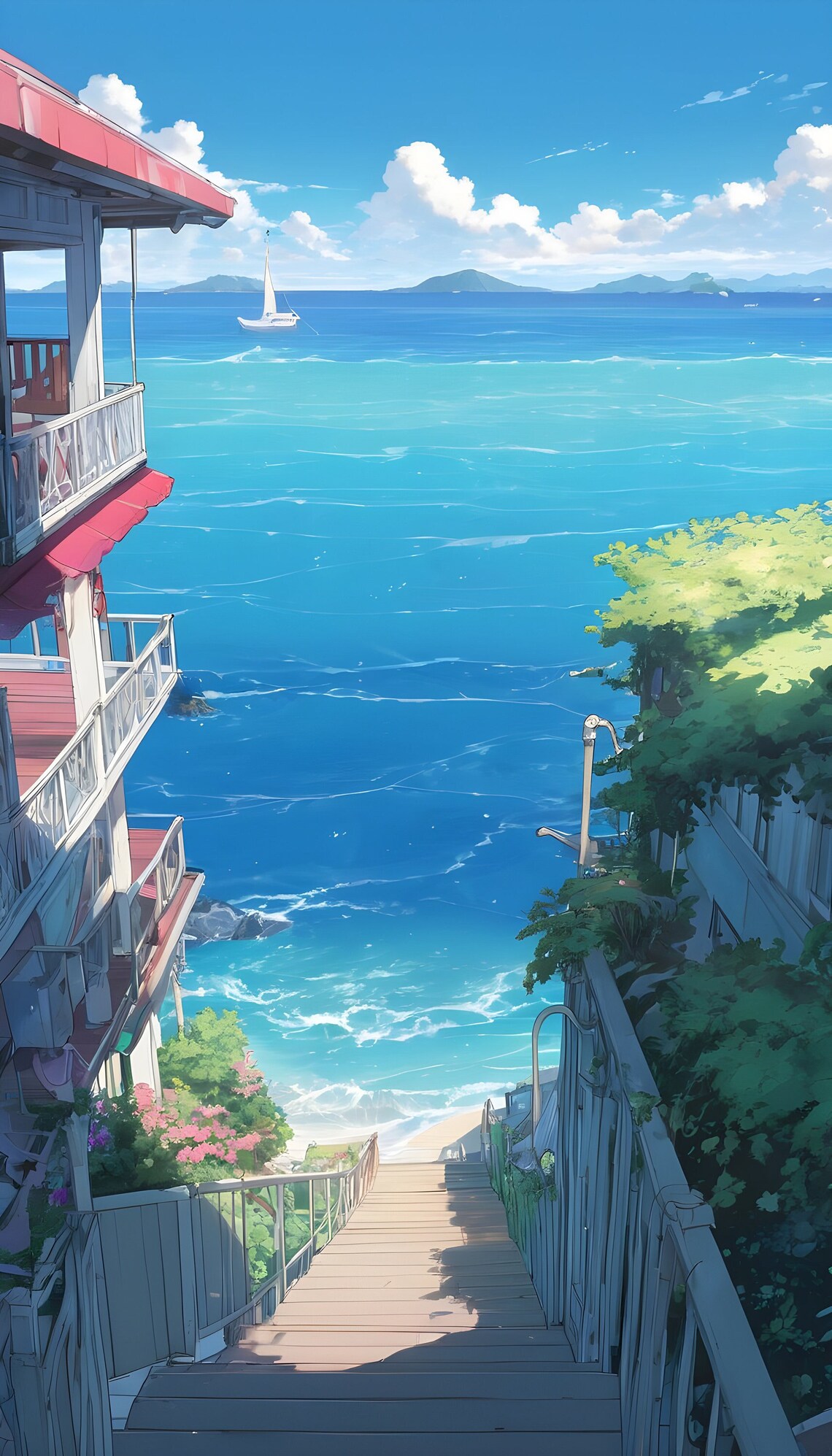 Beautiful Stairs to the Beach 4k Wallpaper - Etsy