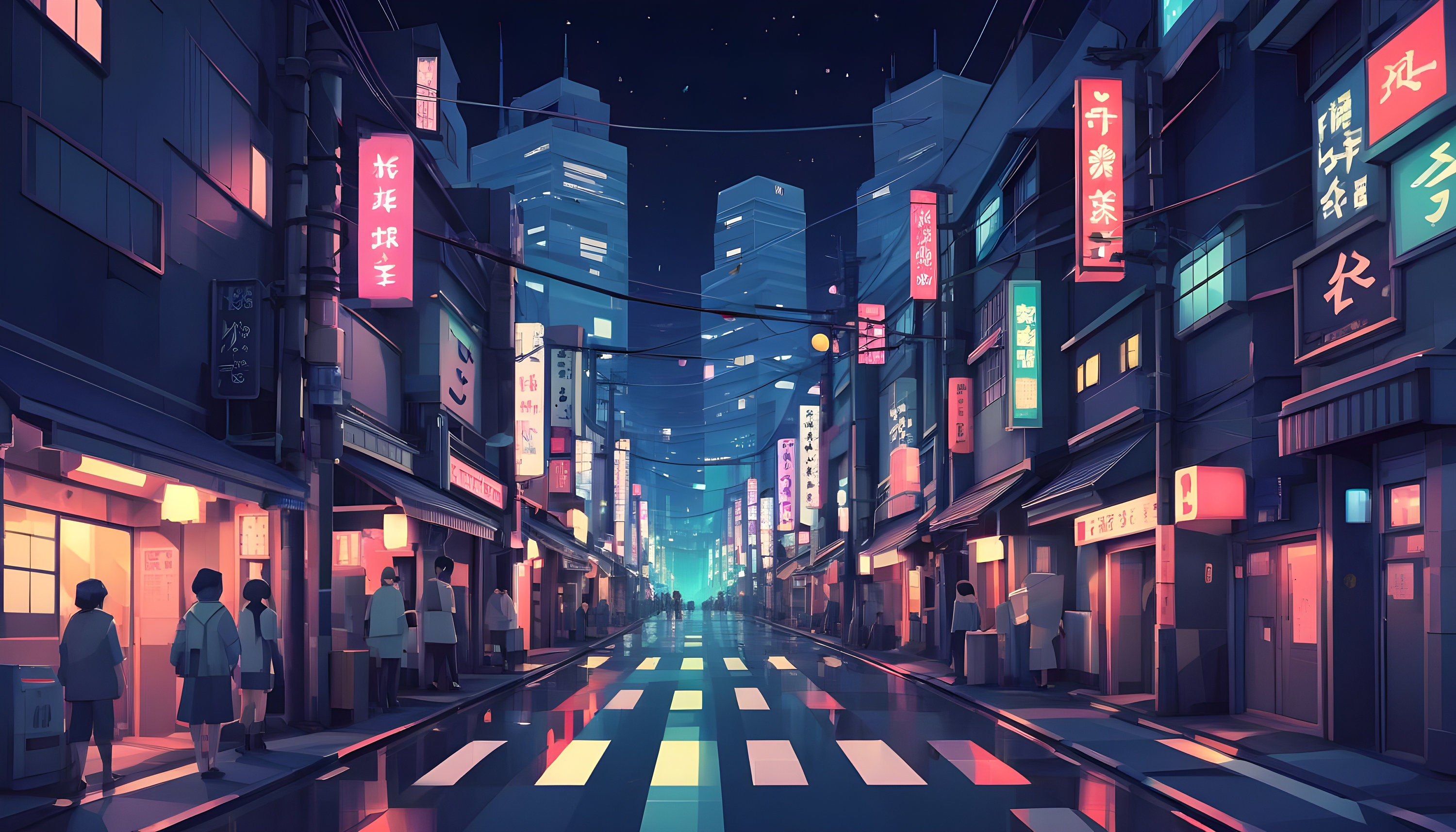 Tokyo Cozy Street at Night 4k Wallpaper - Etsy
