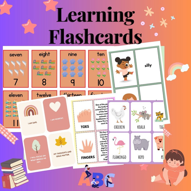 280 Editable Montessori Cards, Flashcards Printable, Cards Preschool ...
